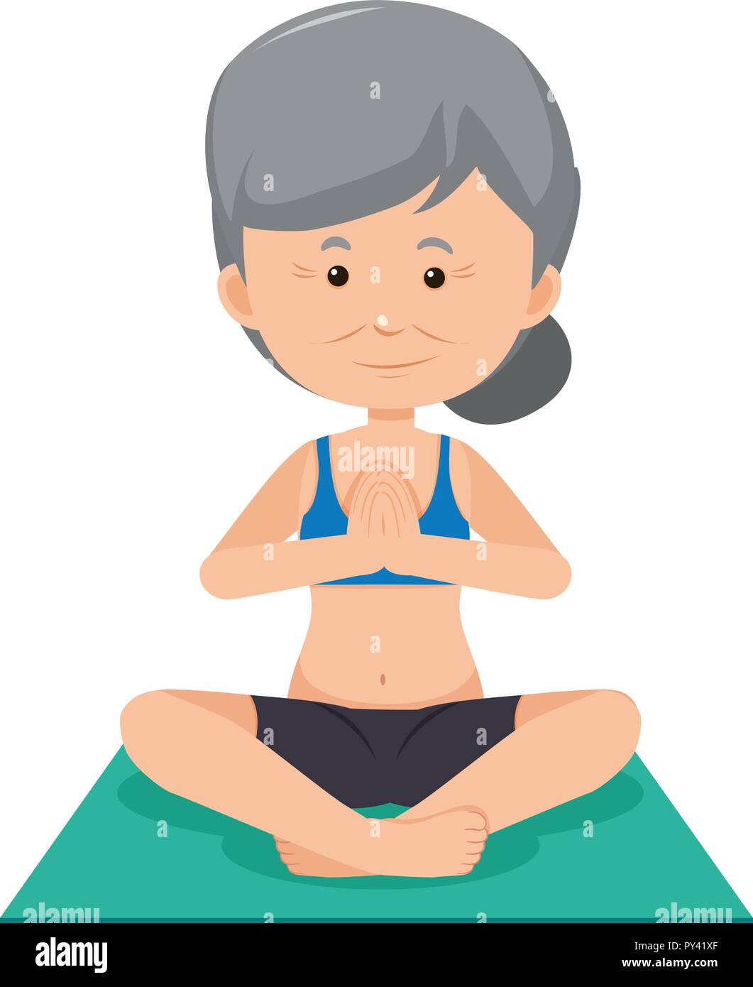 Yoga elderly Stock Vector Images - Alamy