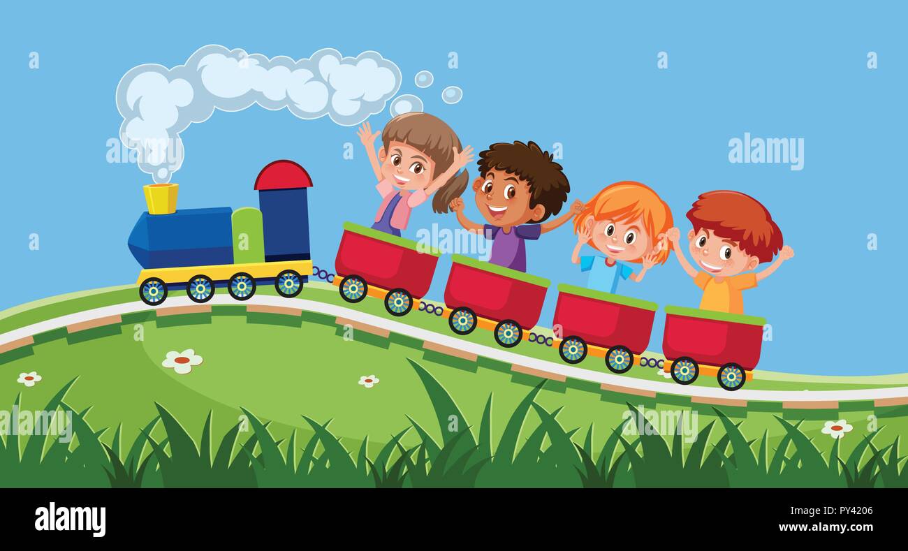 Train Illustration For Kids