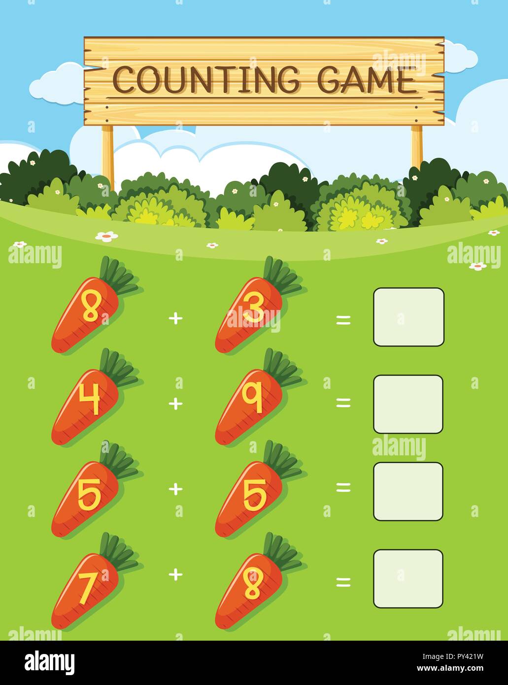 Counting game vector vectors hi-res stock photography and images - Alamy