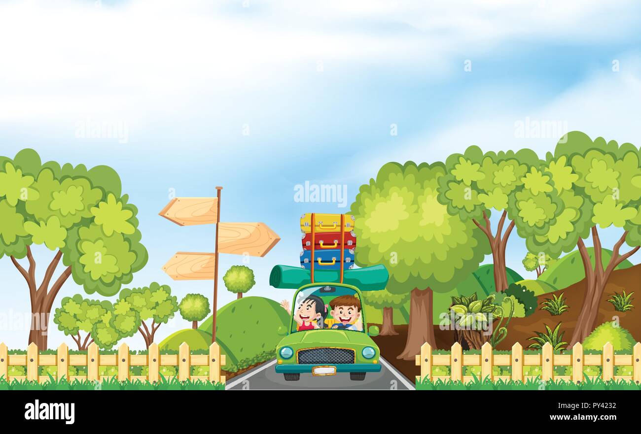 Going on holiday car Stock Vector Images - Alamy