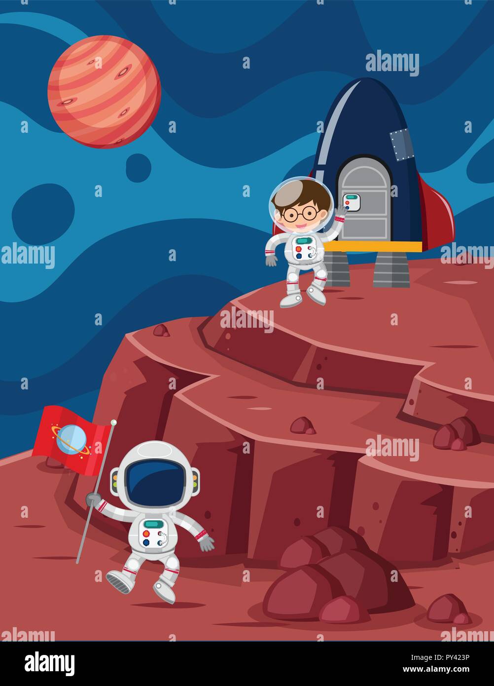 Mars land Stock Vector Images - Alamy