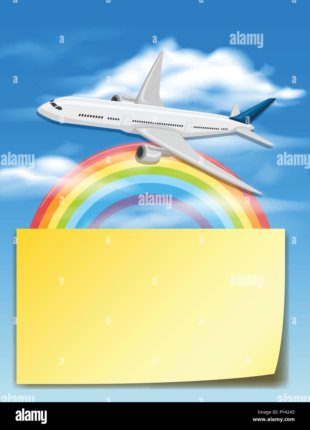 A Note With Sky Template illustration Stock Vector Image & Art - Alamy
