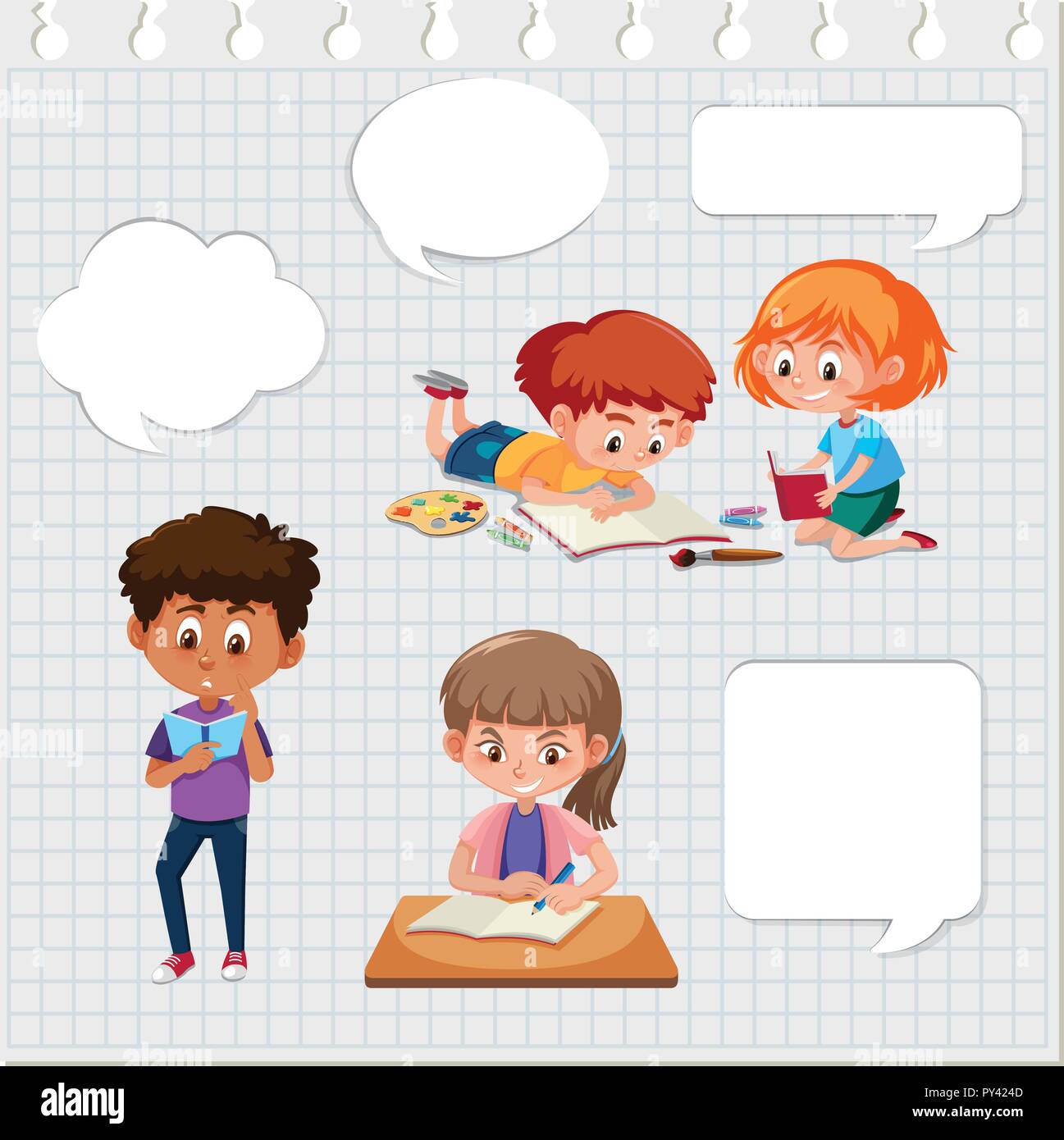 Teenager speech bubbles Stock Vector Images - Alamy