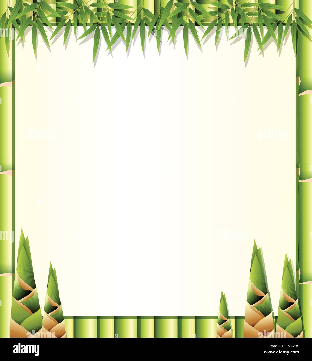 Beautiful nature bamboo template illustration Stock Vector Image & Art ...
