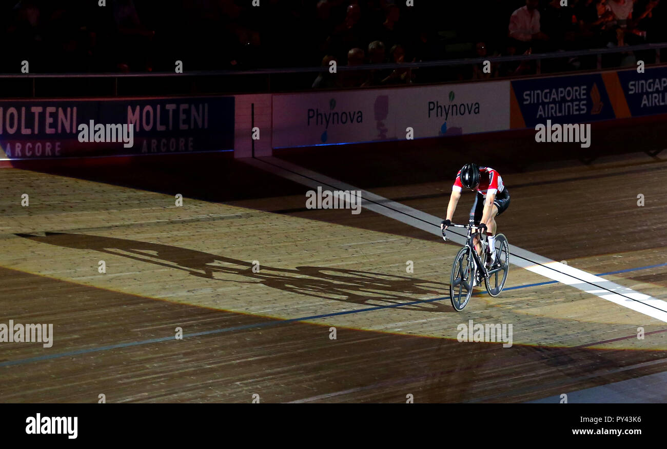 Alexander Spratt celebrates winning the Sprinters Keirin Final during ...