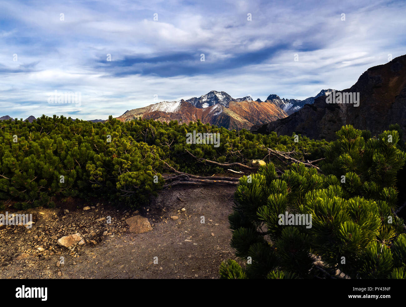 Valley Of Five Ponds In The Tatra Mountains High Resolution Stock ...