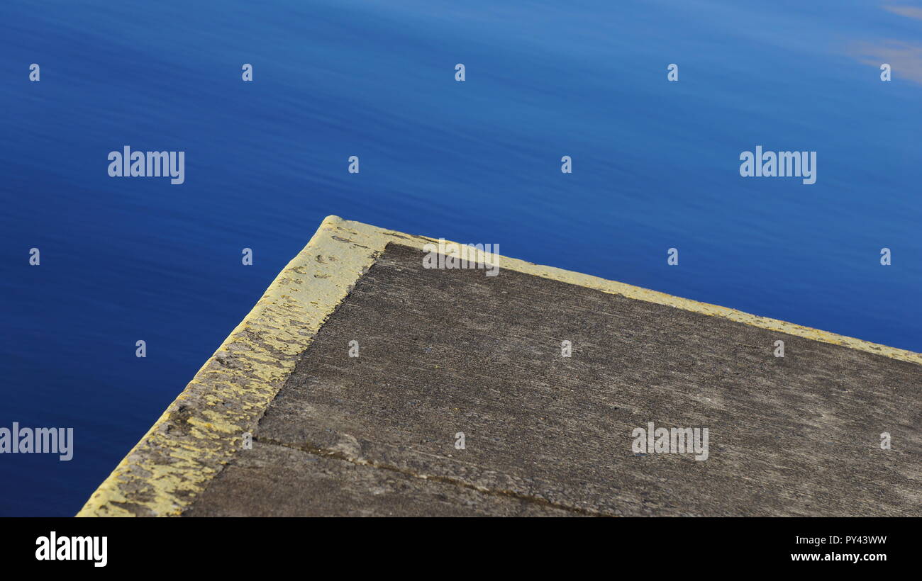 Abstract shot of the Concrete Corner Edge of a Pier Stock Photo - Alamy