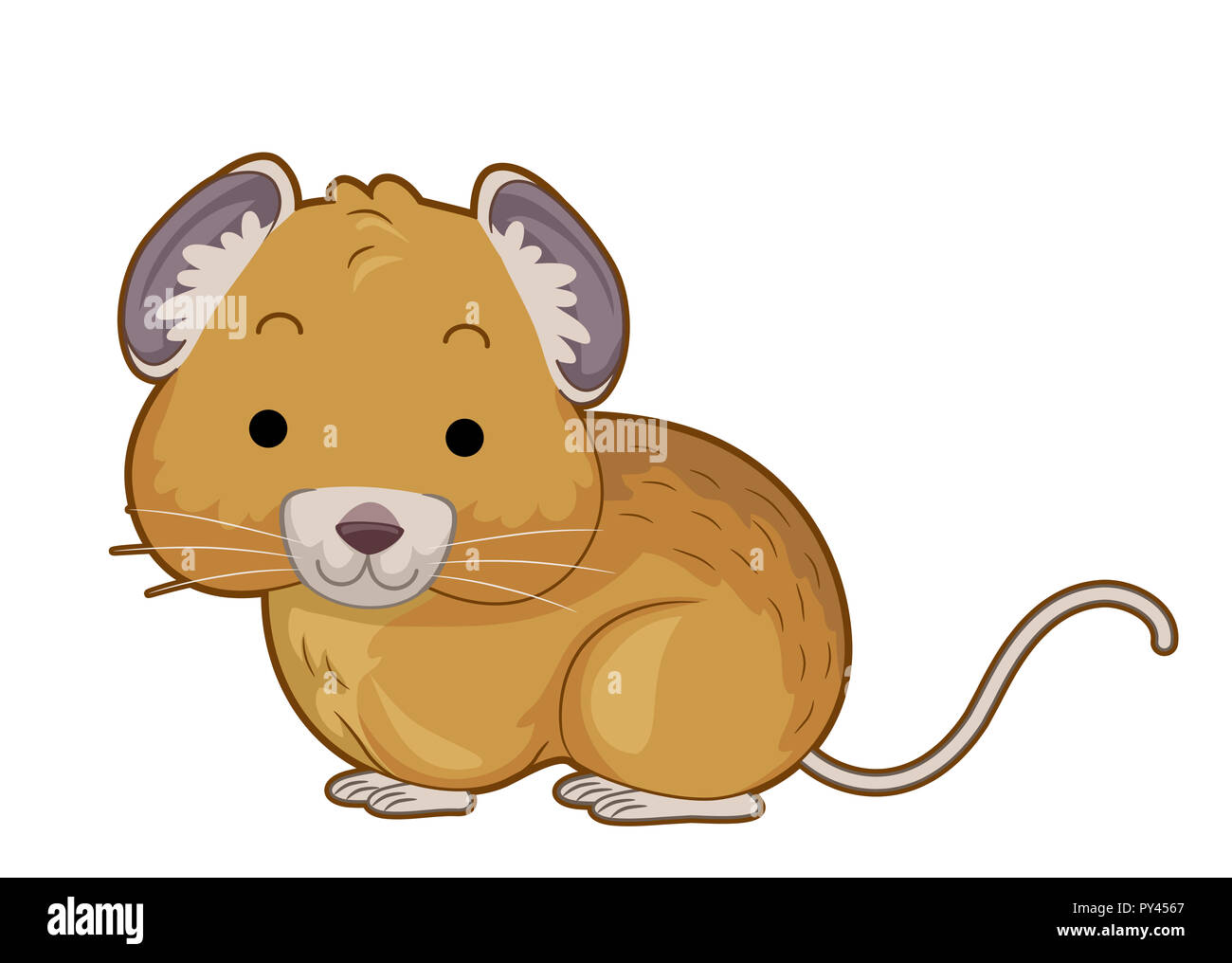 Illustration of a Small Brown Pika Stock Photo - Alamy