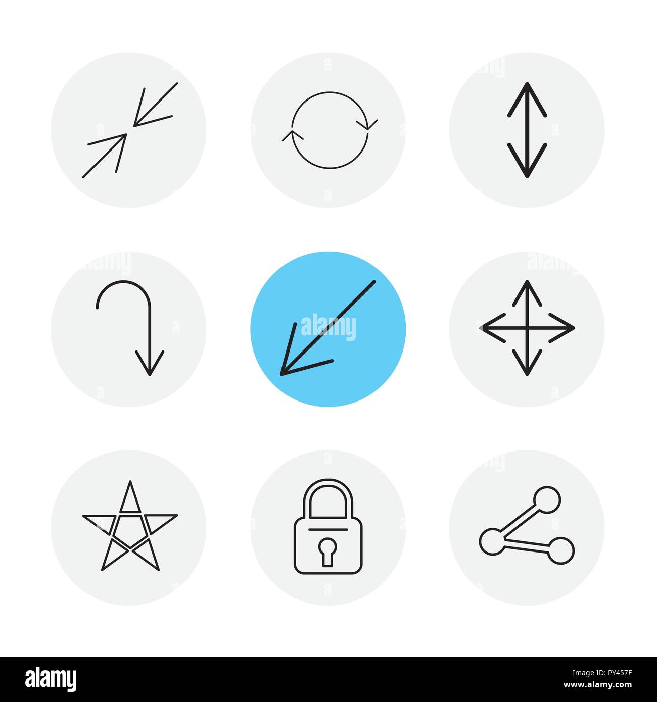 lock , star , share ,arrows , directions , avatar , download , upload ...
