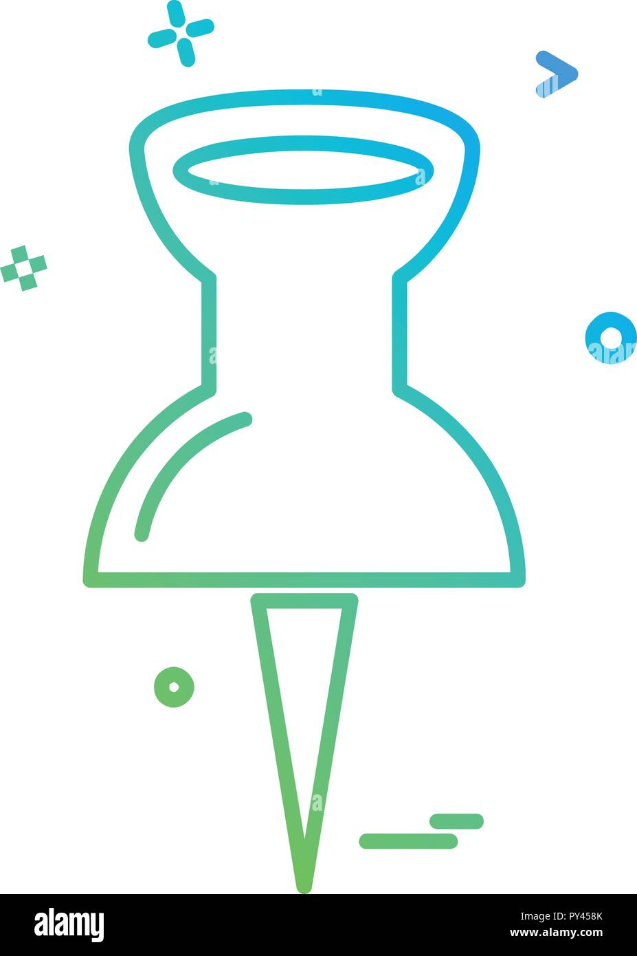 Pin icon design vector Stock Vector Image & Art - Alamy