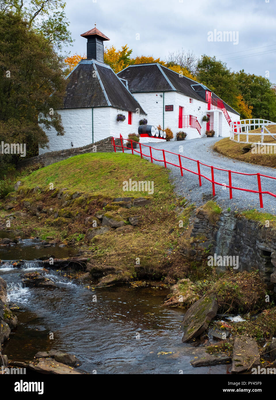 Edradour Distillery in Pitlochry, Scotland, United Kingdom Stock Photo ...