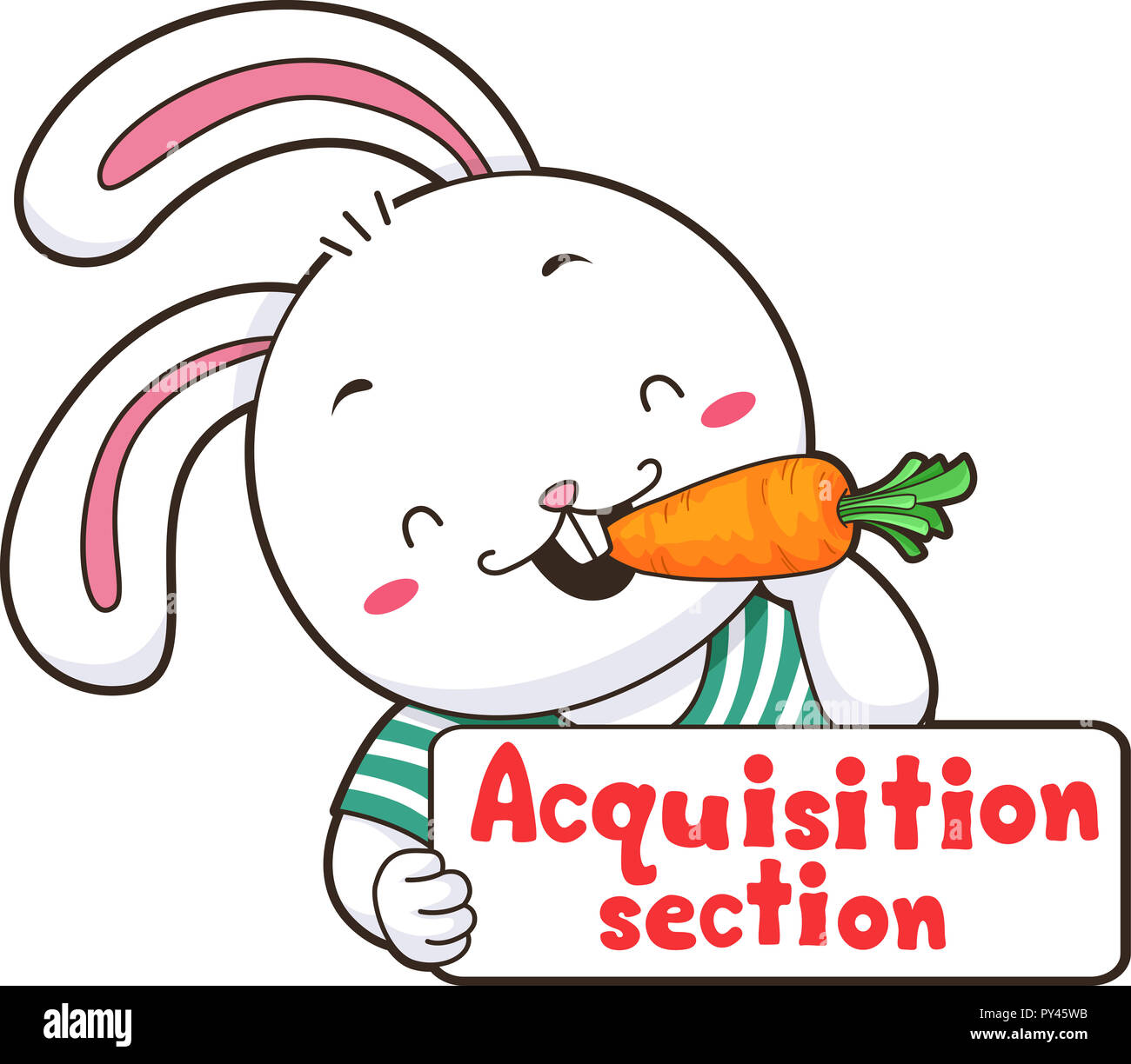 Illustration of a Rabbit Holding an Acquisition Section as Label for ...