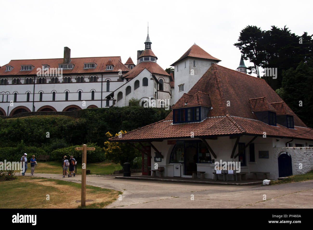 PEMBROKESHIRE; TENBY; CALDEY ISLAND; CALBEY ABBEY POST OFFICE AND ...