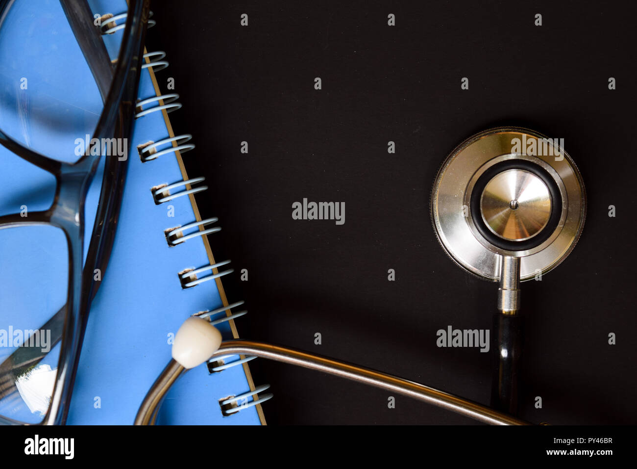 healthcare concept with black background Stock Photo - Alamy