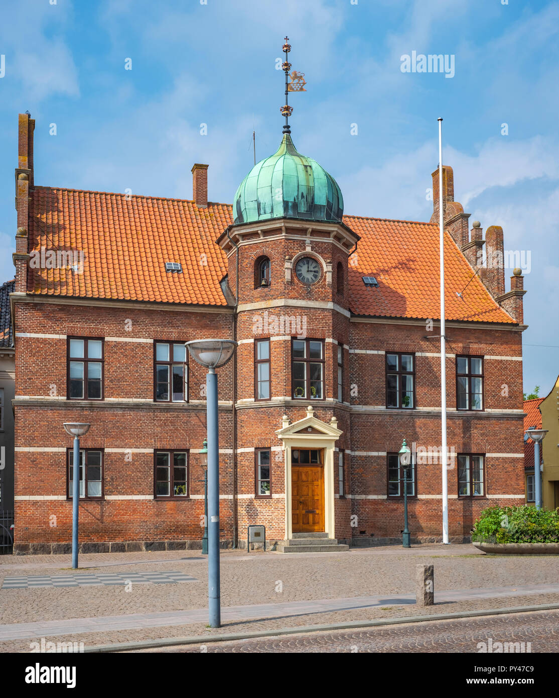The old historic townhall of Stege, Moen Island, Denmark, Scandinavia ...