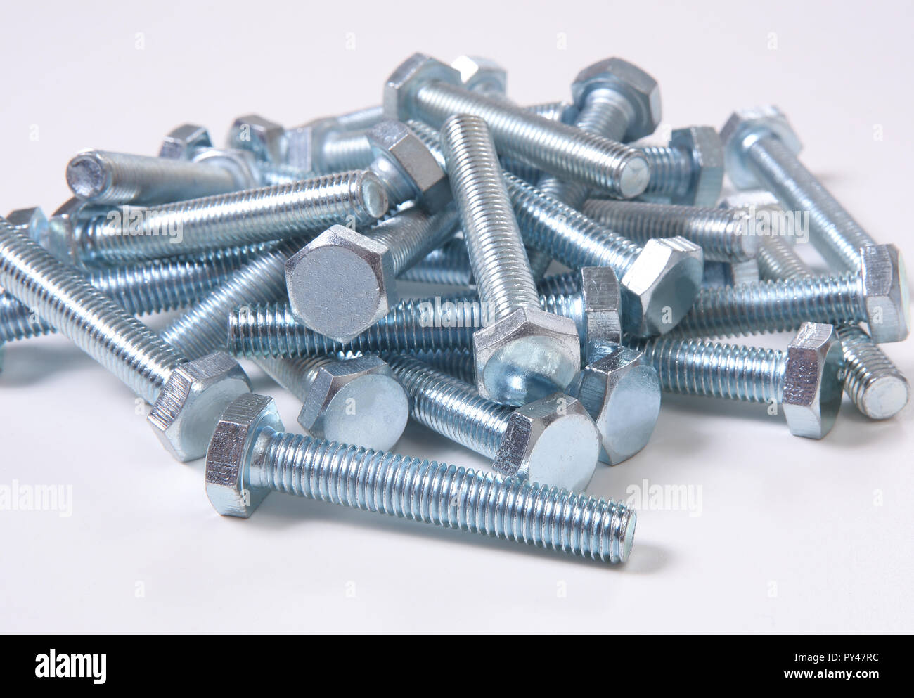metal bolts isolated on white background Stock Photo - Alamy