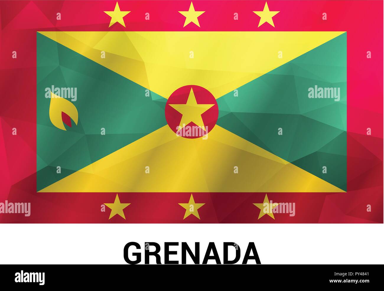 Grenada flag design vector Stock Vector Image & Art - Alamy