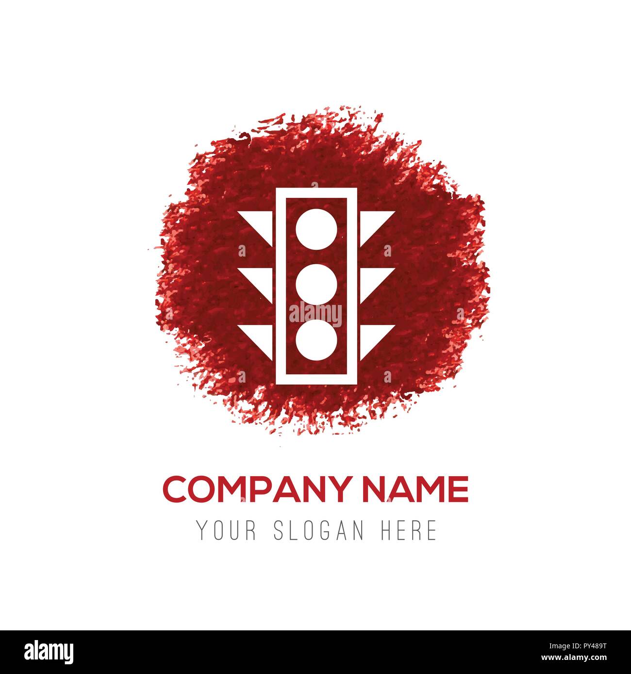 Red traffic light yield sign Cut Out Stock Images & Pictures - Alamy