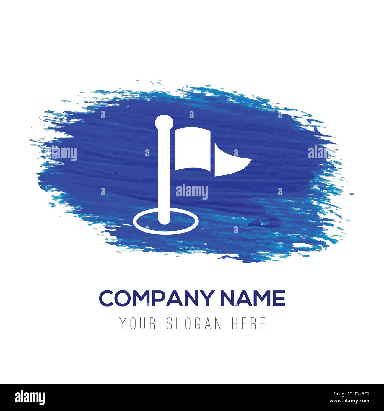 Flat pictogram icon - Blue watercolor background Stock Vector Image ...