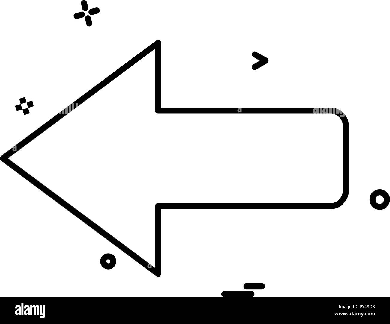 Left arrow icon design vector Stock Vector Image & Art - Alamy