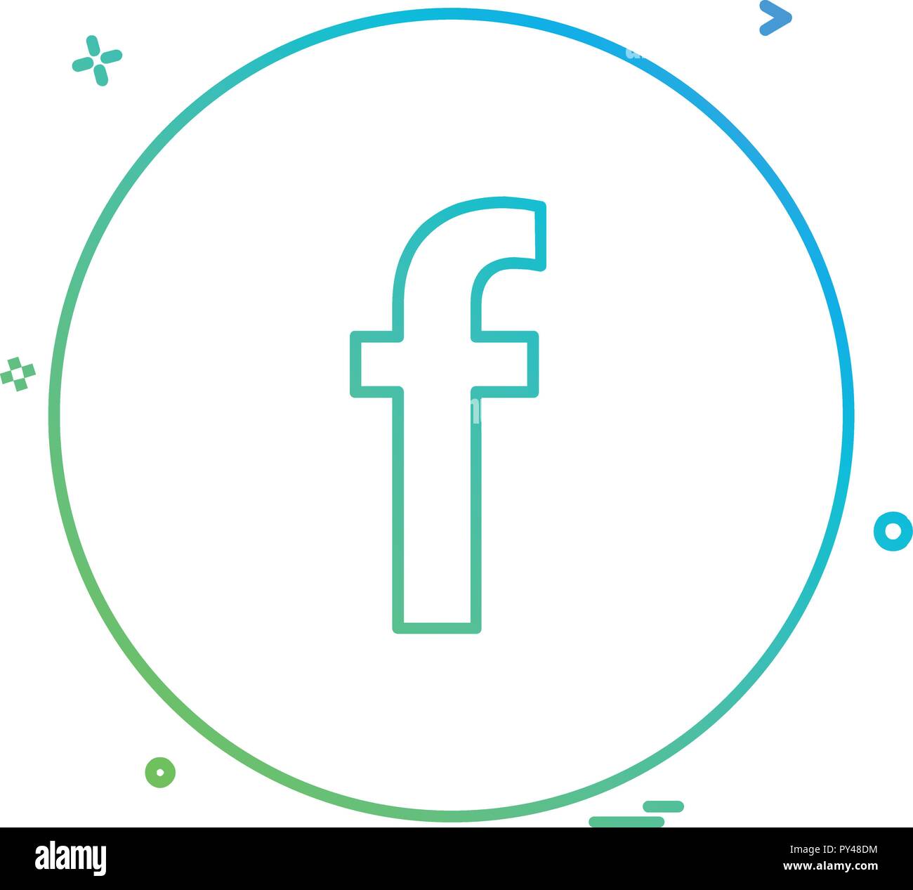 Facebook icon design vector Stock Vector Image & Art - Alamy