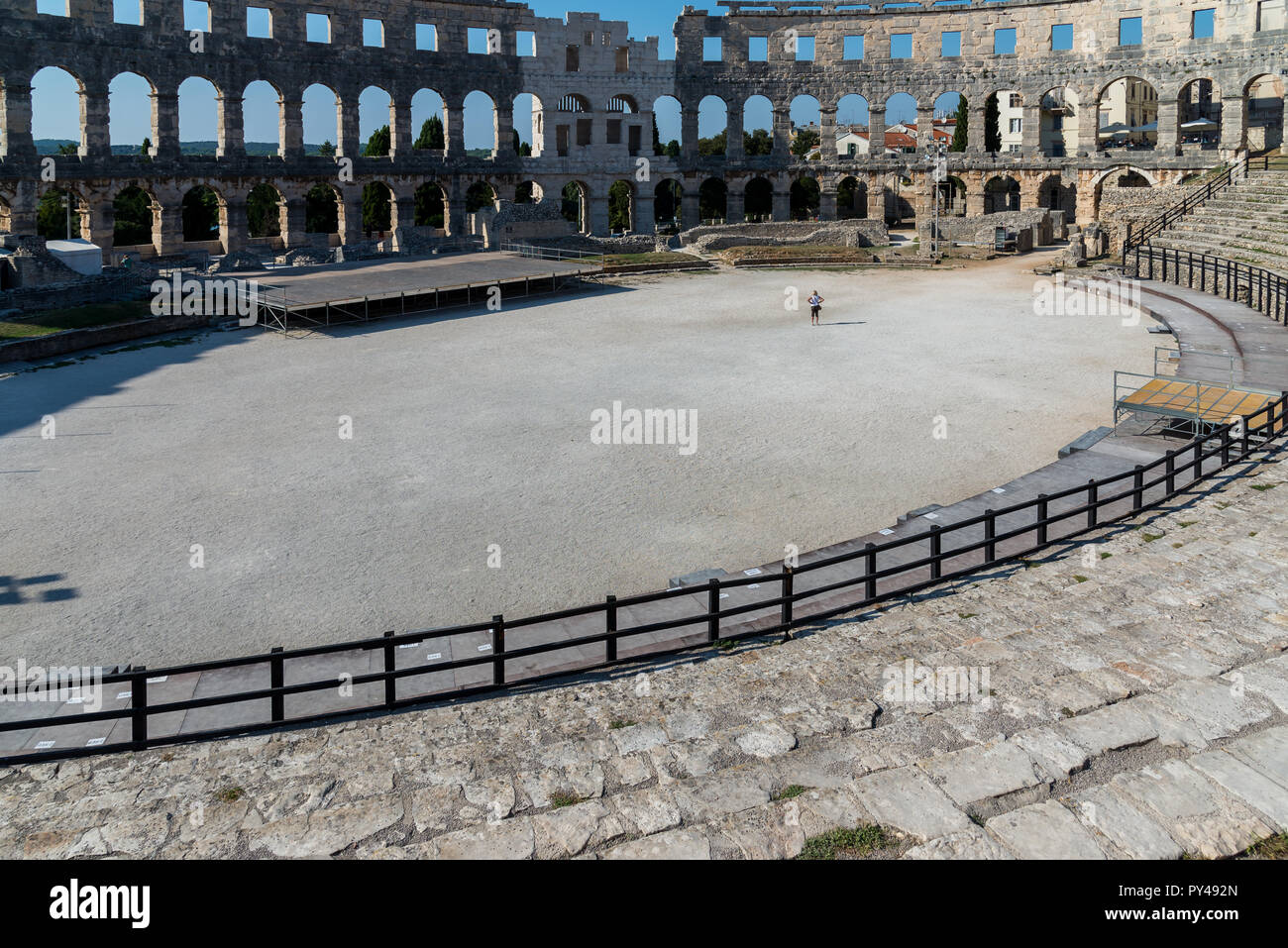 Roman amphitheater in Pula.Built 1st century AD.Pula, Pola, Istria ...