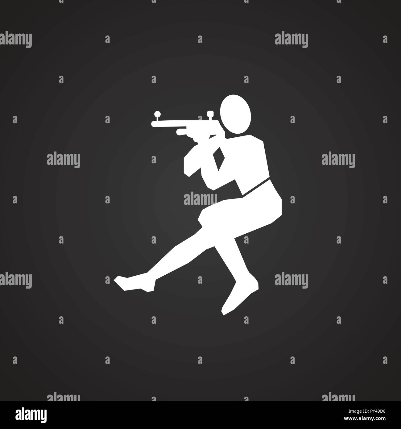 Shooting on black background Stock Vector Image & Art - Alamy