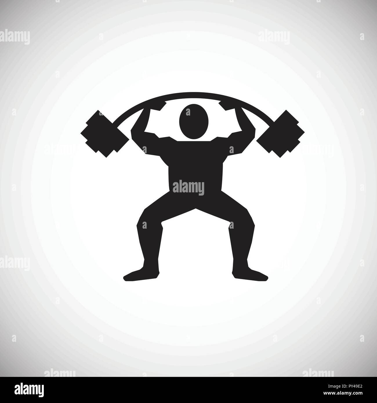 Power lifter on white background icon Stock Vector Image & Art - Alamy