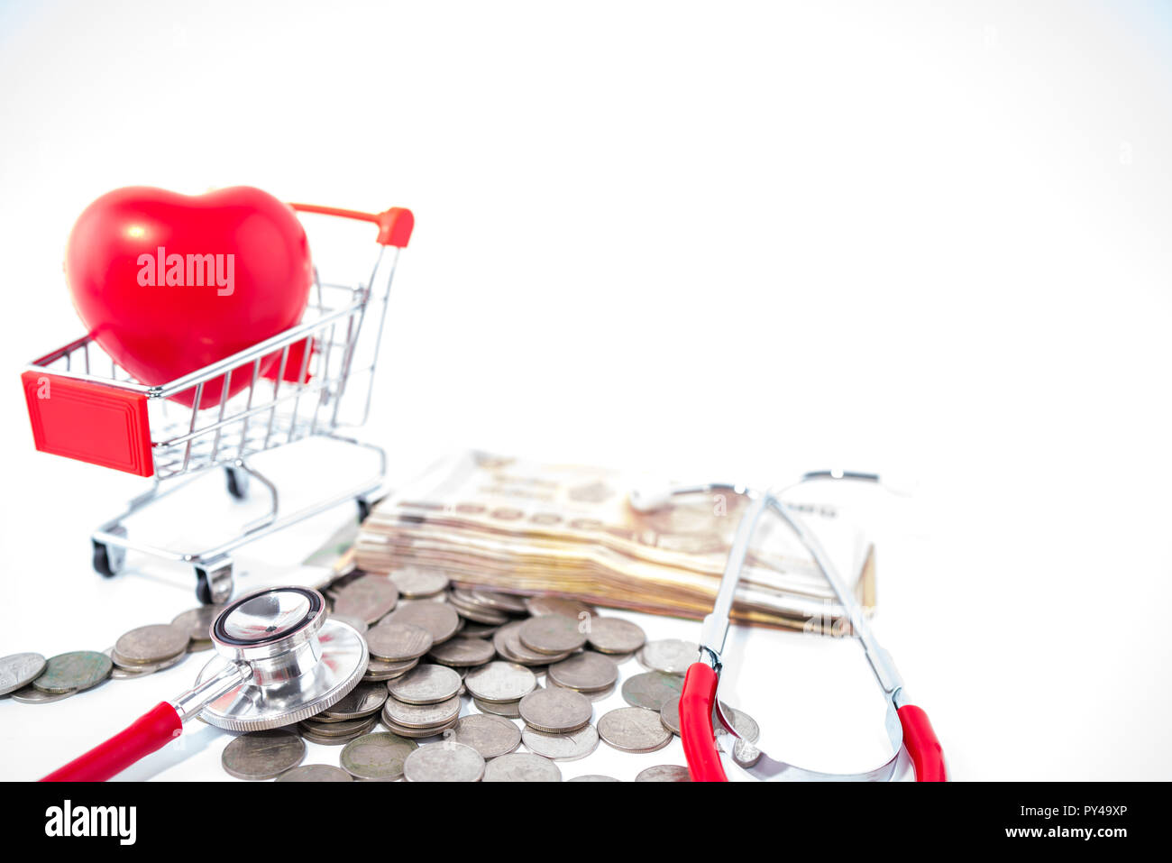 health insurance concept, take care heart concept ,isolated on white ...