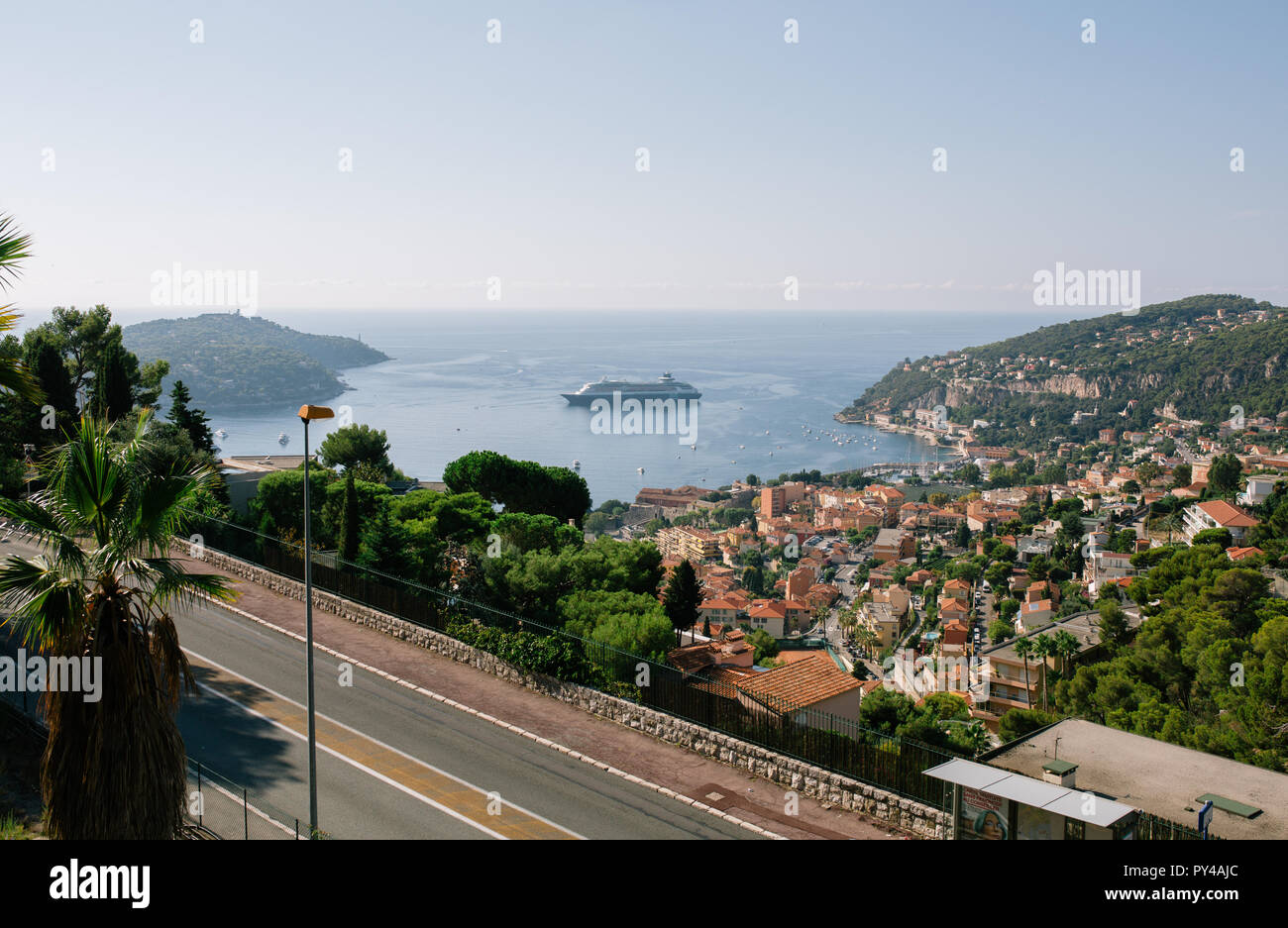 View of the sea and the city in Nice Stock Photo - Alamy