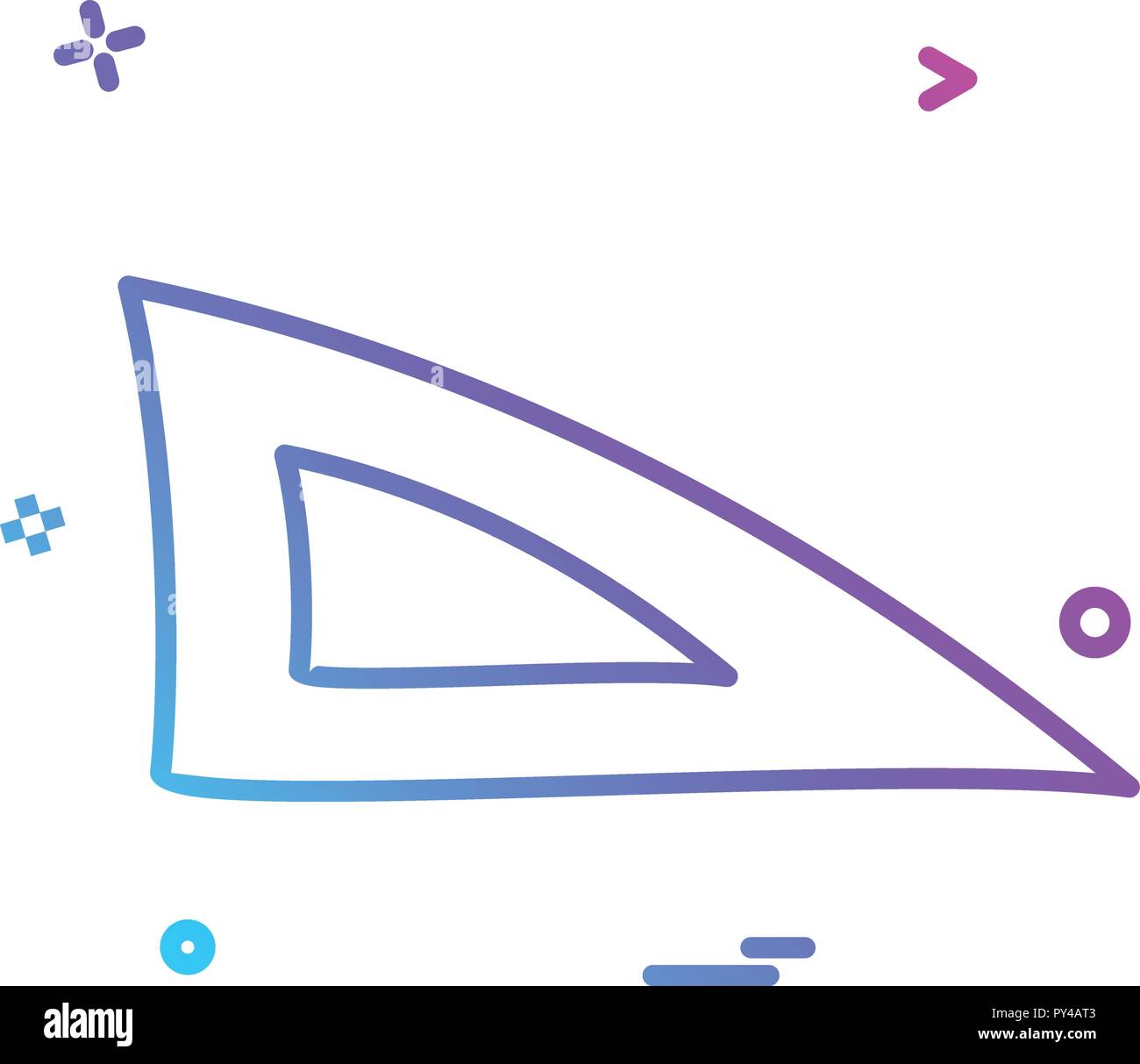 ruler scale triangle icon vector design Stock Vector Image & Art - Alamy