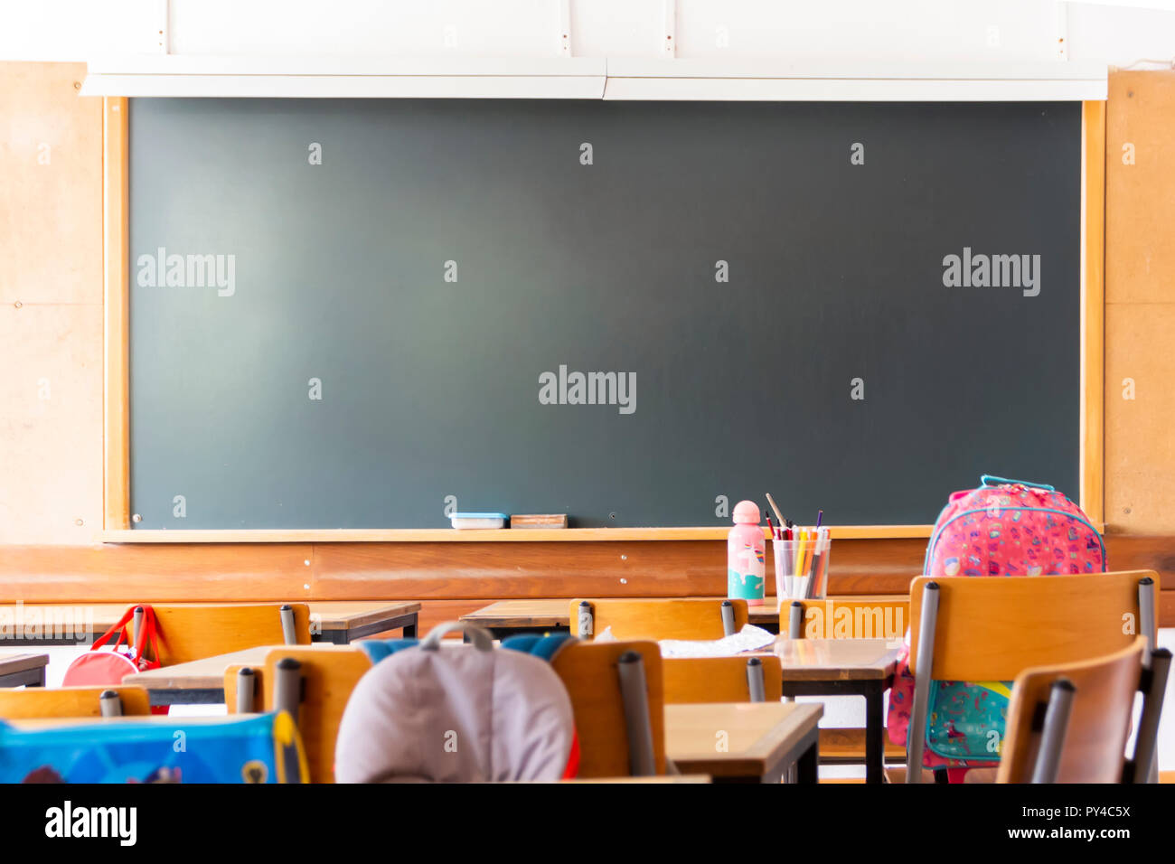 View of the interior of elementary school Stock Photo - Alamy