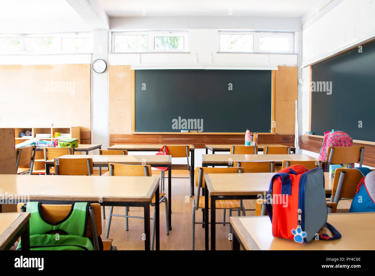 View of the interior of elementary school Stock Photo - Alamy