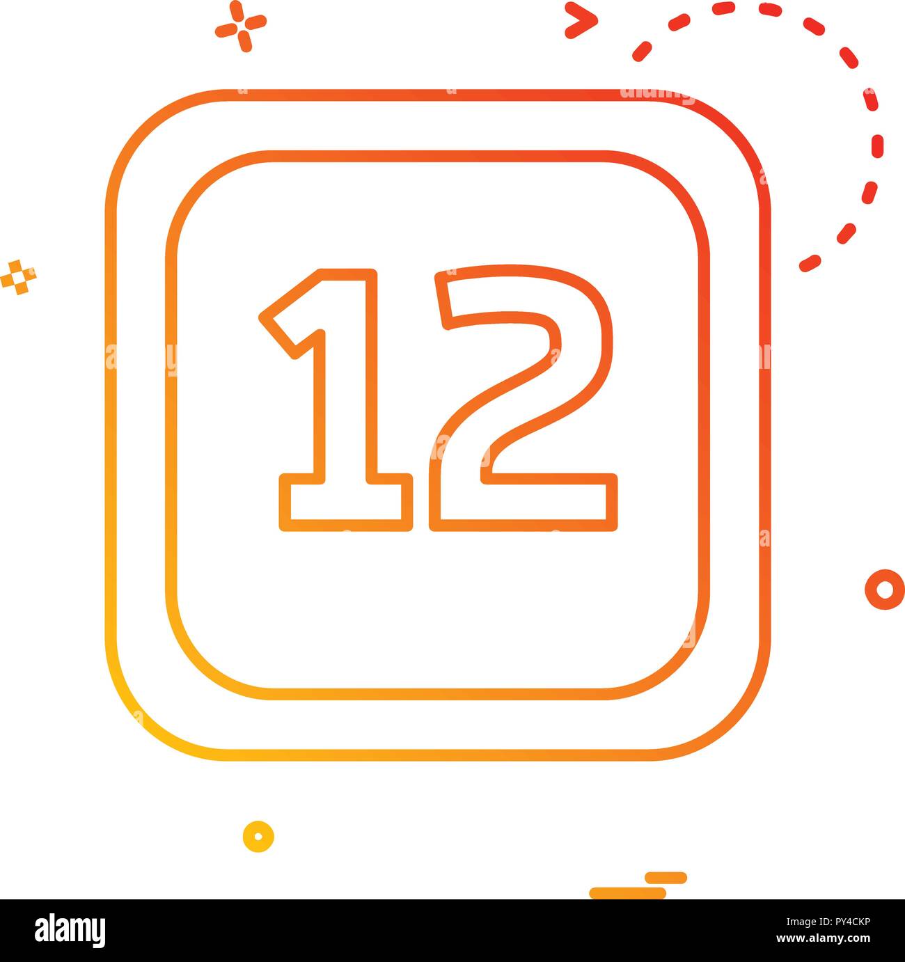 12 Date Calender icon design vector Stock Vector Image & Art - Alamy
