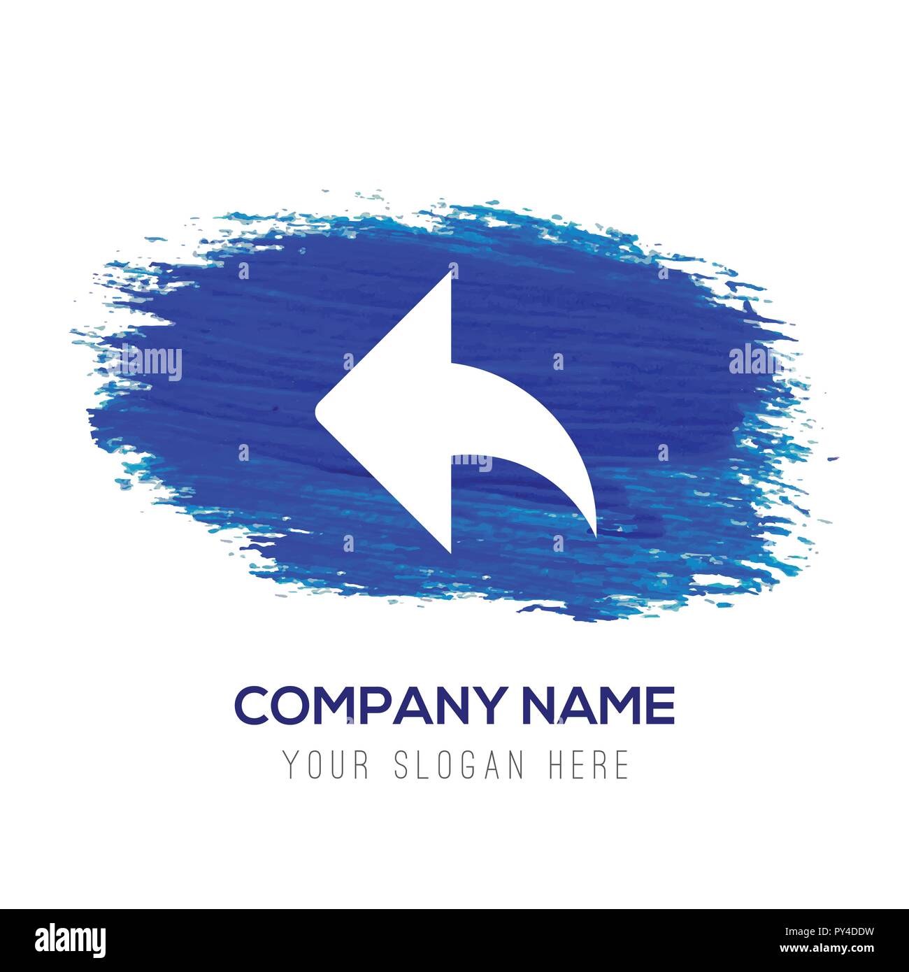 Back Icon - Blue watercolor background Stock Vector Image & Art - Alamy