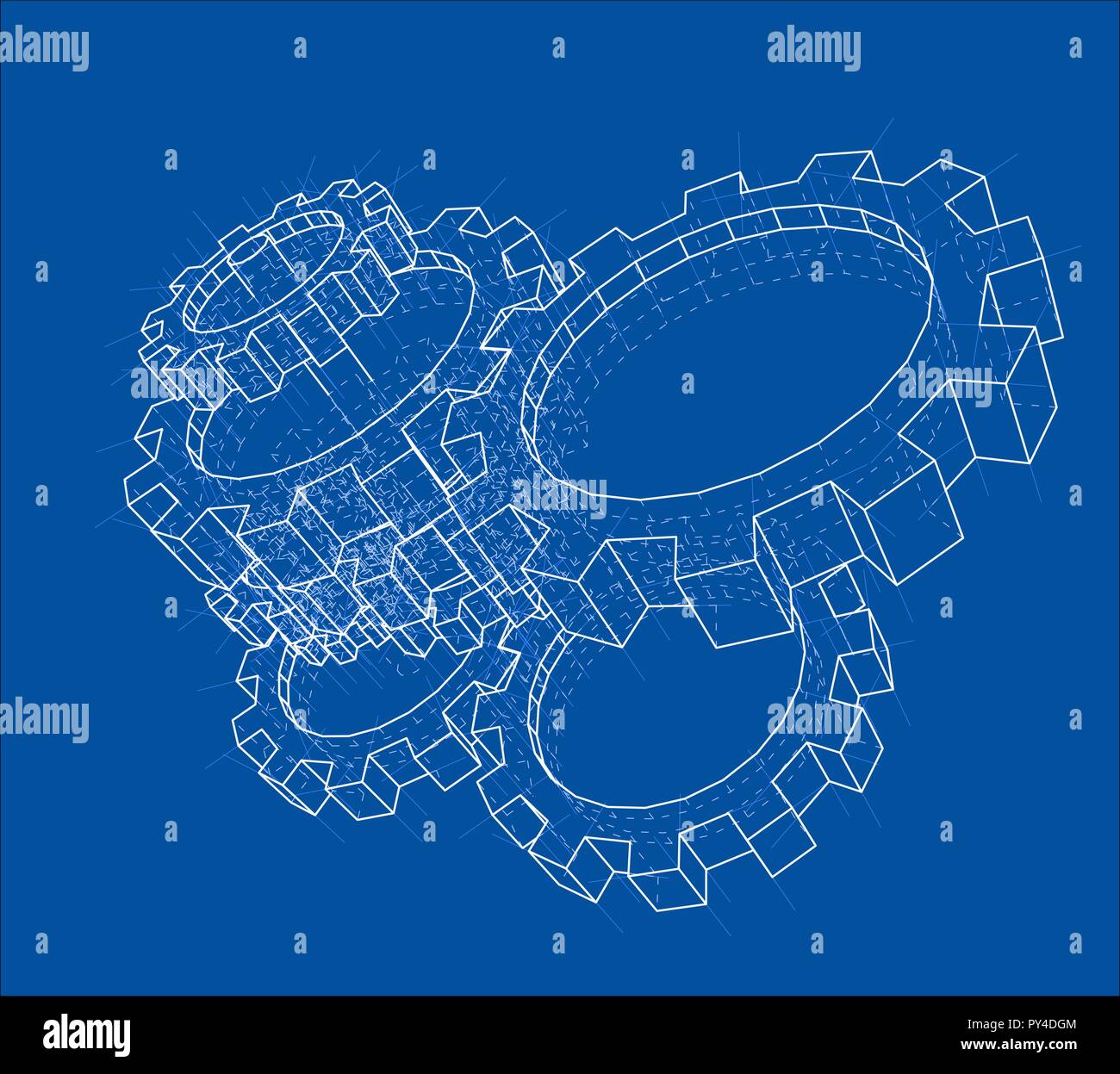 3D gears. Vector Stock Vector Image & Art - Alamy