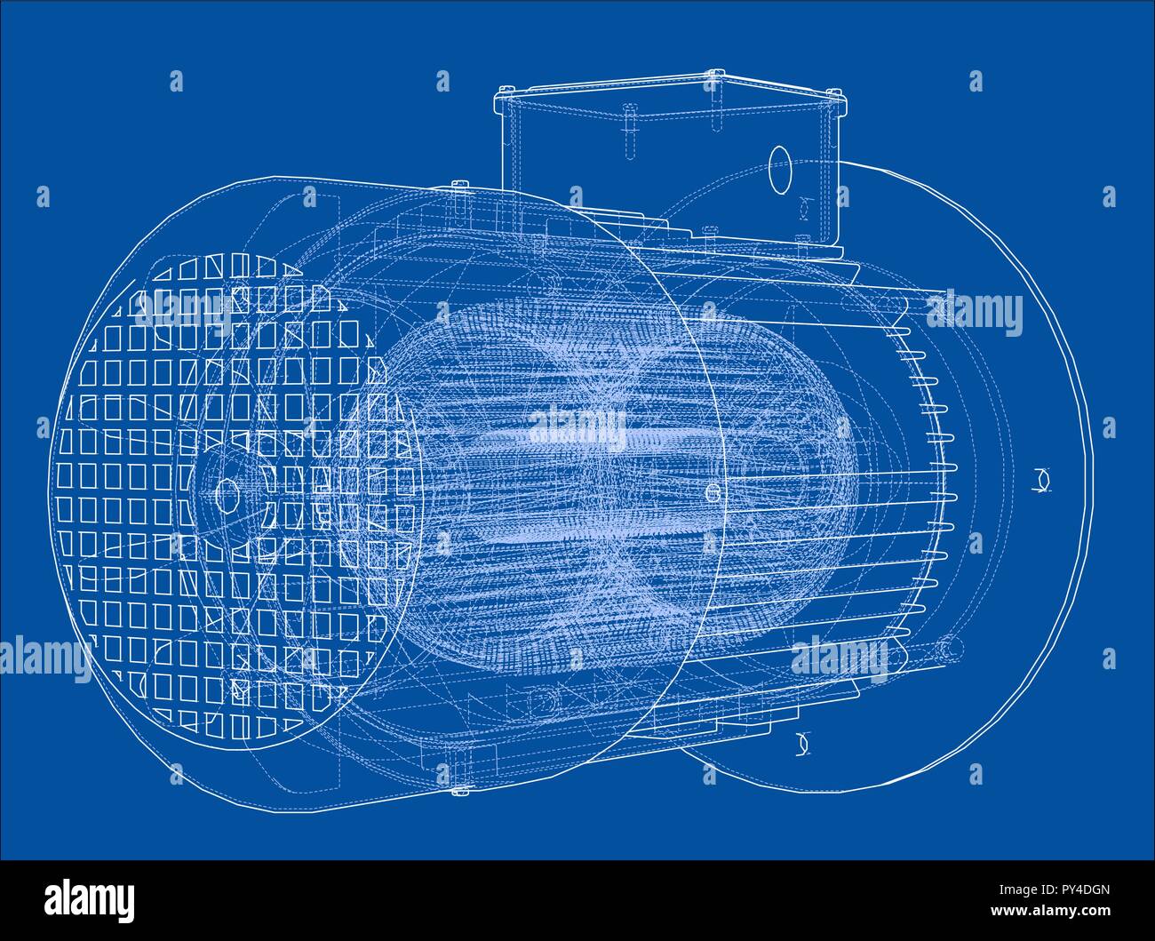 Electric motor sketch. Vector Stock Vector Image & Art - Alamy