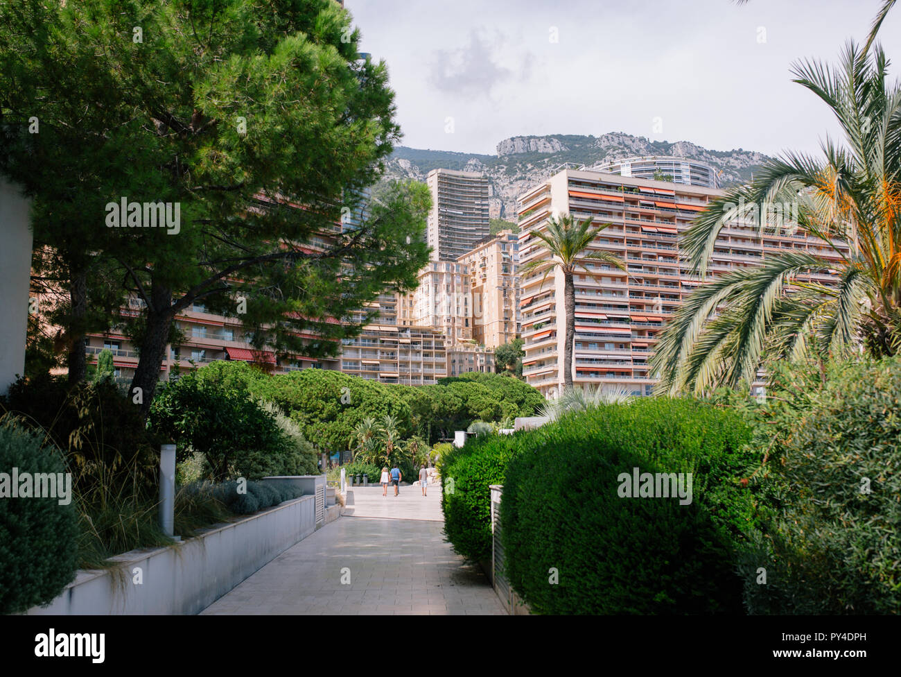 Summer streets in Monaco city Monte Carlo in the south of Europe Stock ...