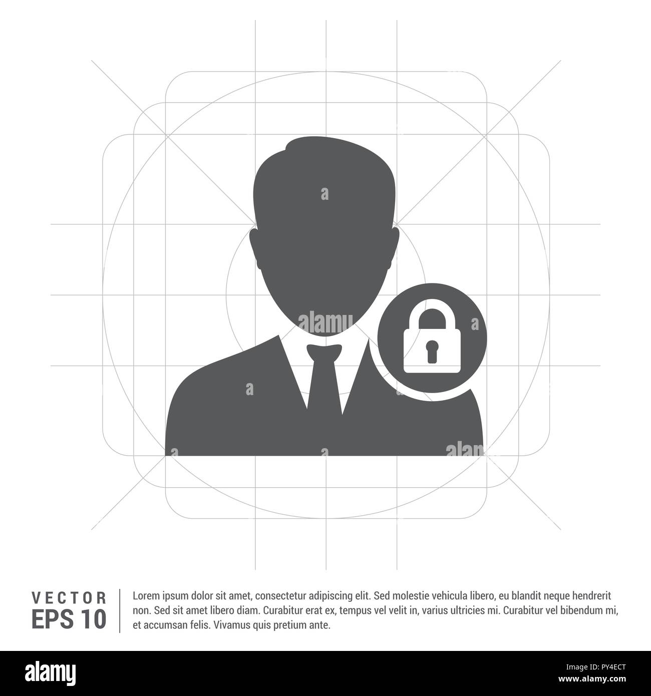 Secure User Icon Stock Vector Image & Art - Alamy