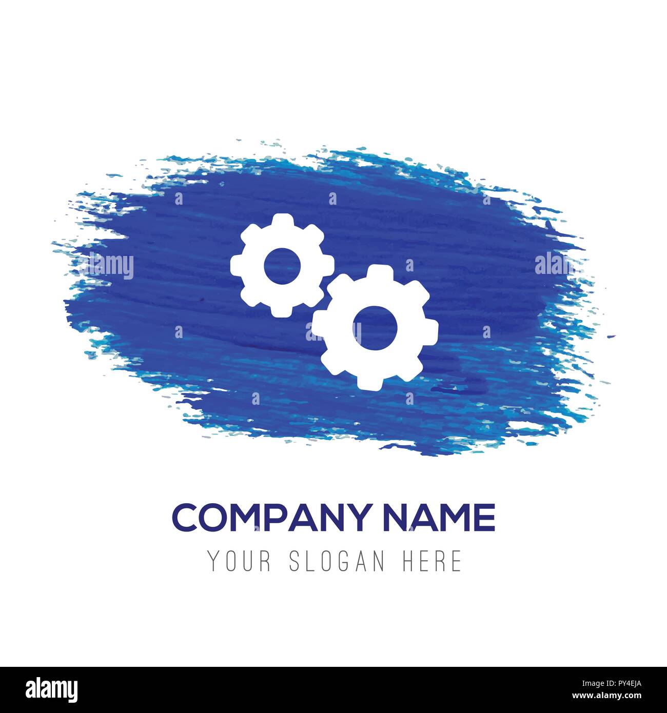 Setting Icon - Blue watercolor background Stock Vector Image & Art - Alamy