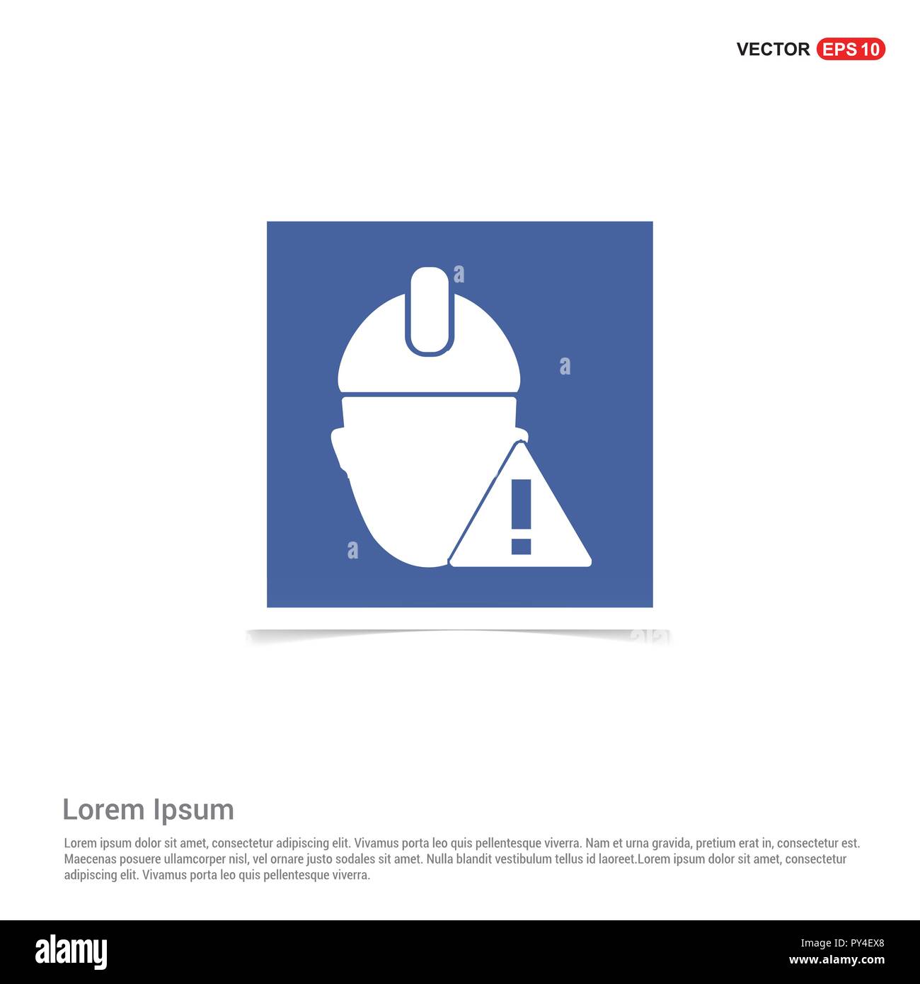 Engineer Warning Icon - Blue photo Frame Stock Vector Image & Art - Alamy