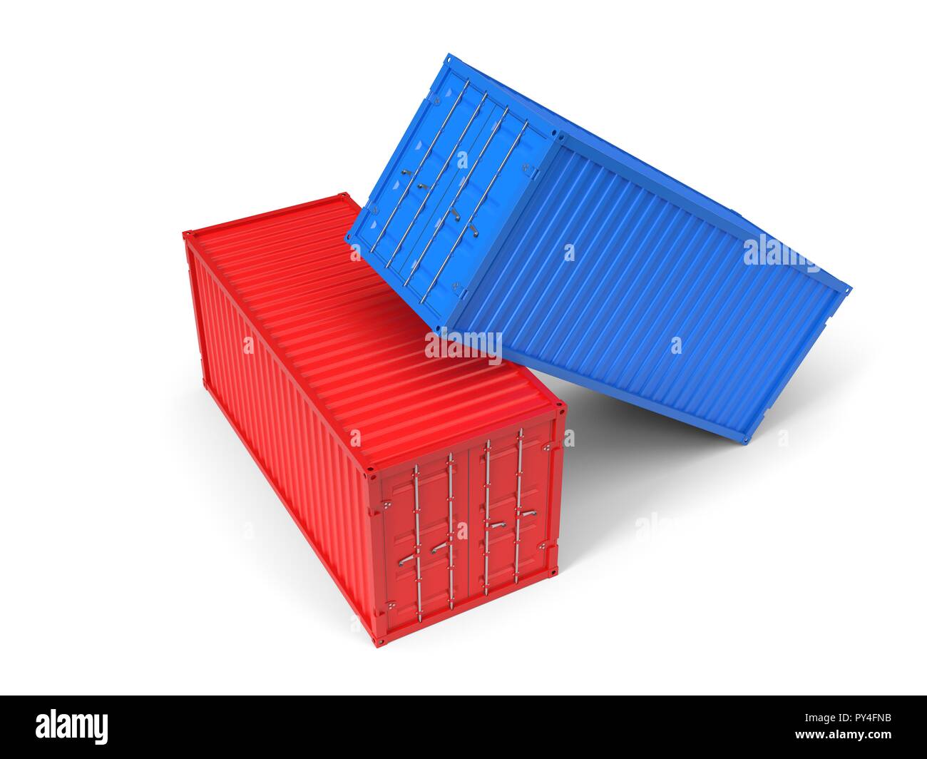 simple shipment container on white. 3d illustration Stock Photo - Alamy