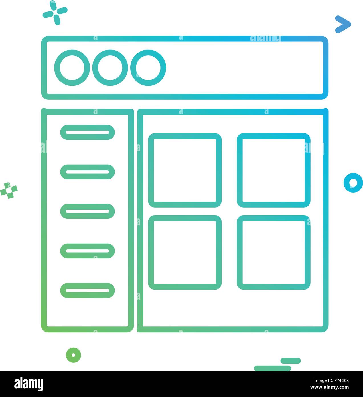 Web layouts icon design vector Stock Vector Image & Art - Alamy