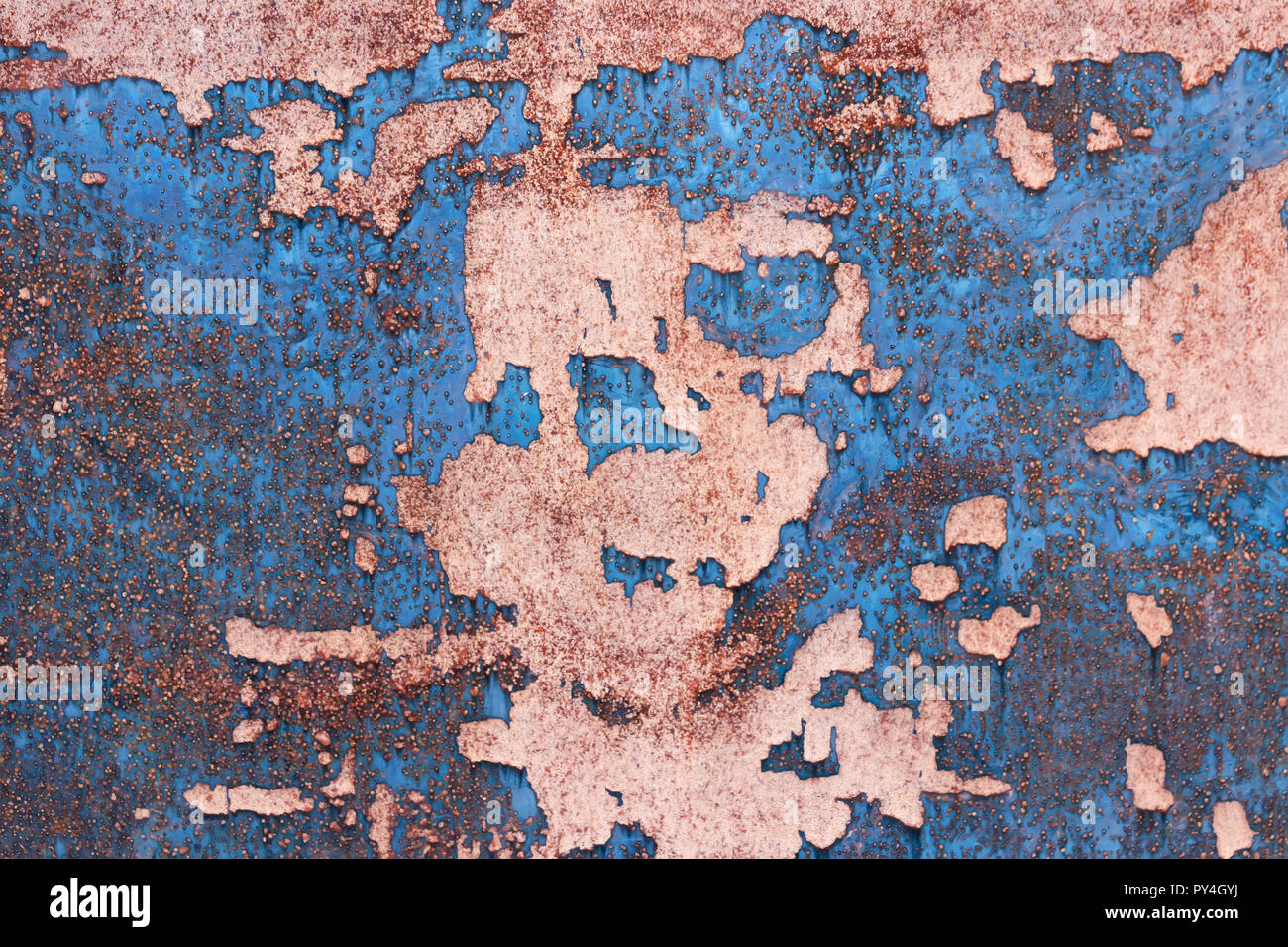 Industrial rusty red and blue painted metal background Stock Photo - Alamy