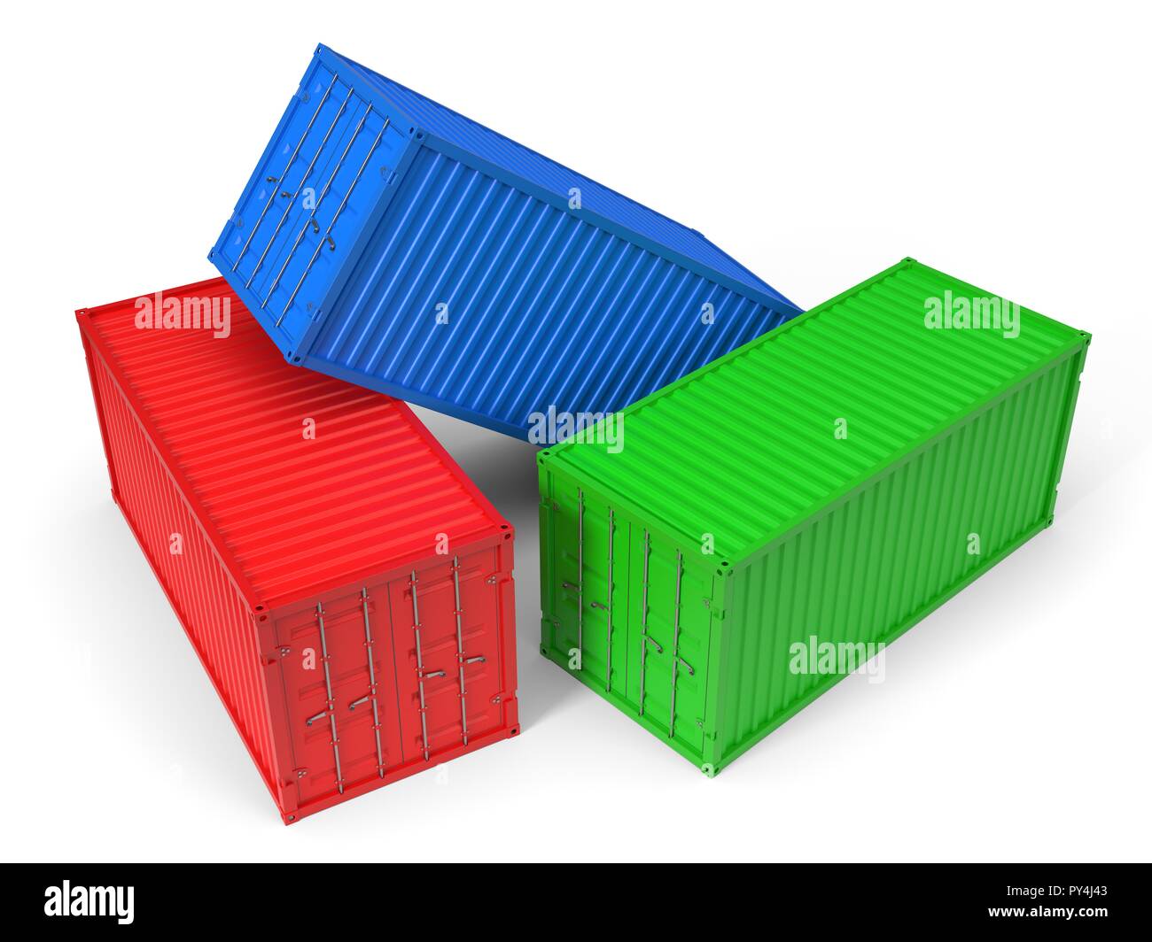 simple shipment container on white. 3d illustration Stock Photo - Alamy