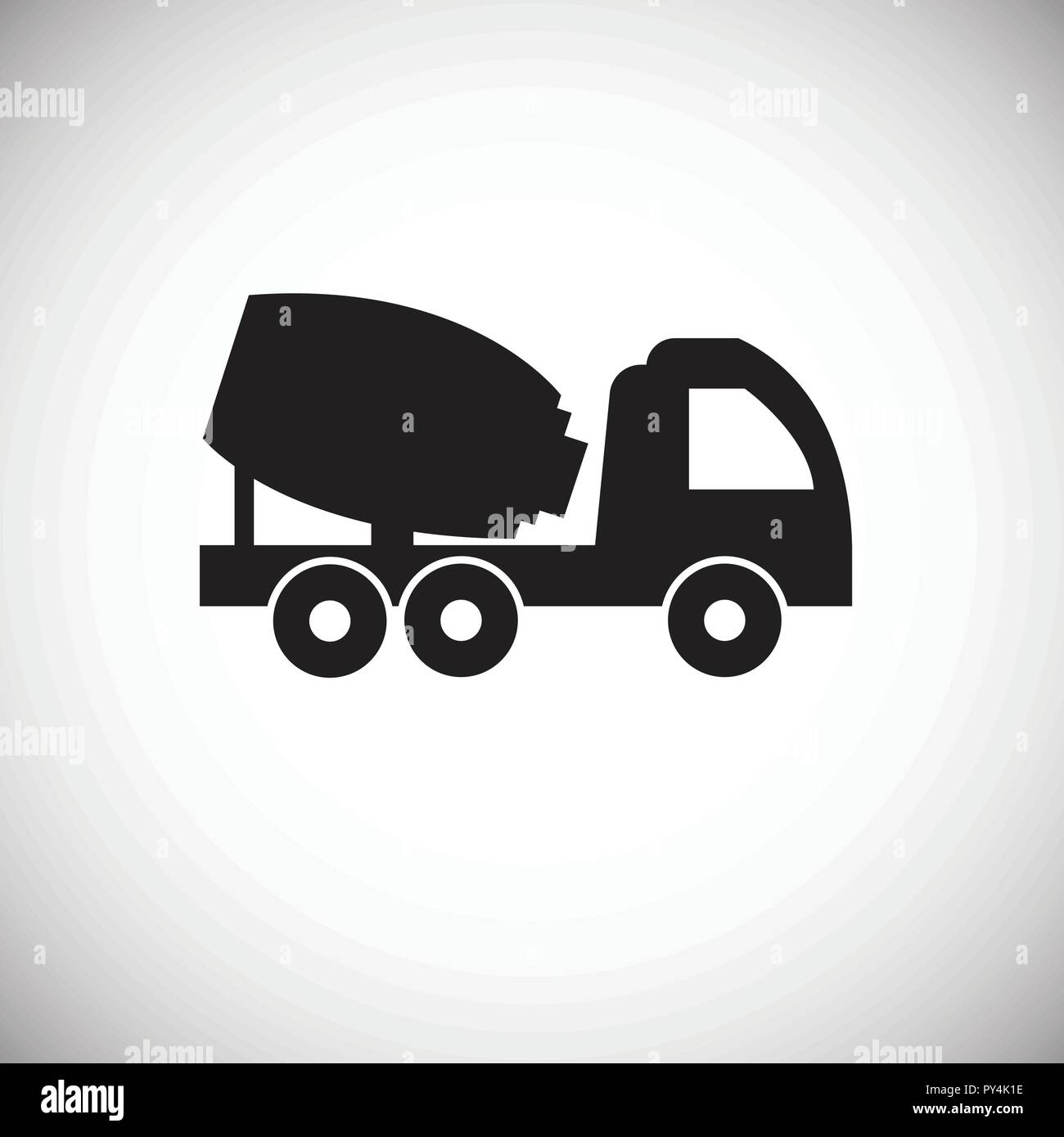 Construction truck on white background Stock Vector Image & Art - Alamy