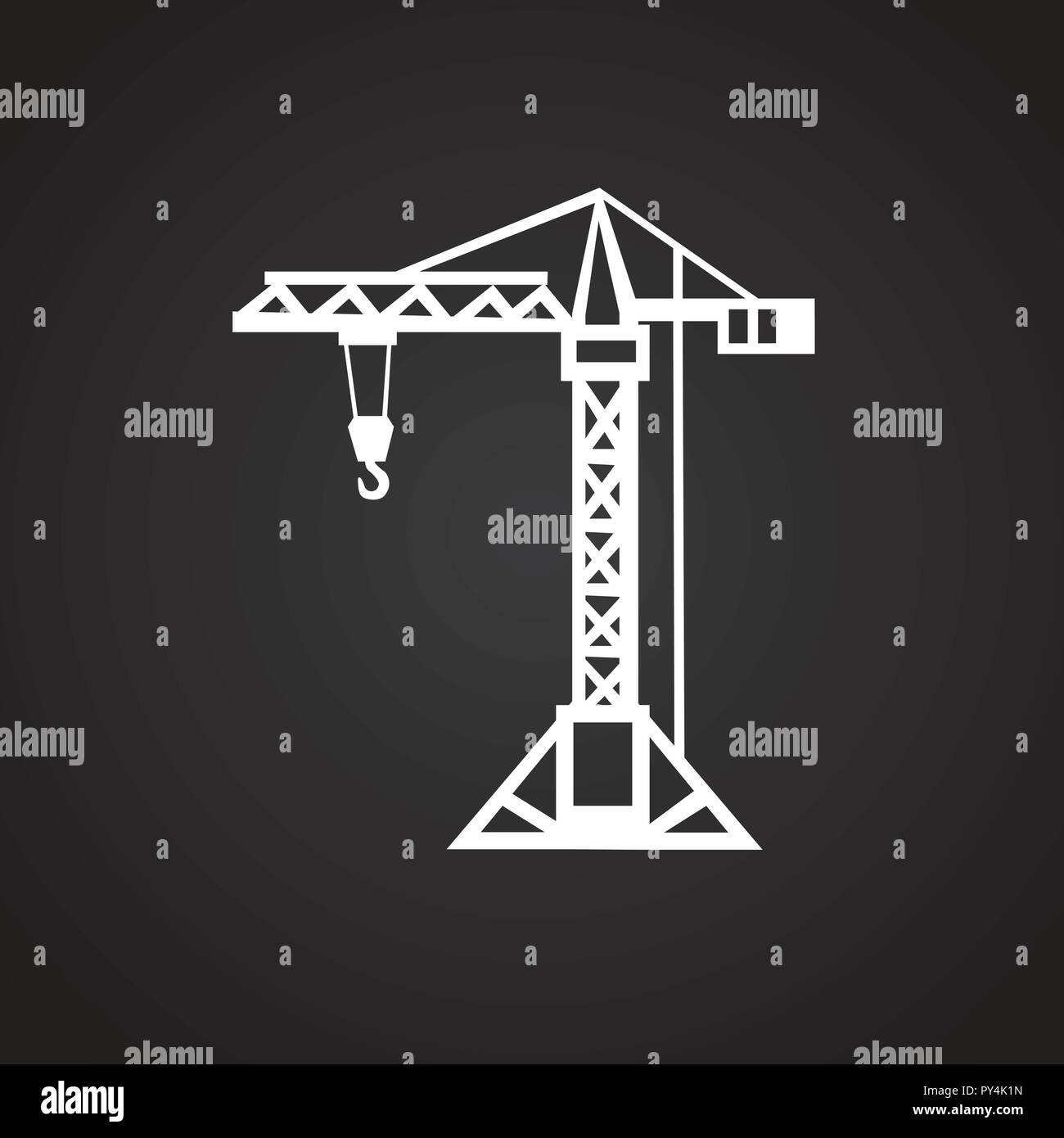 Crane on black background Stock Vector Image & Art - Alamy