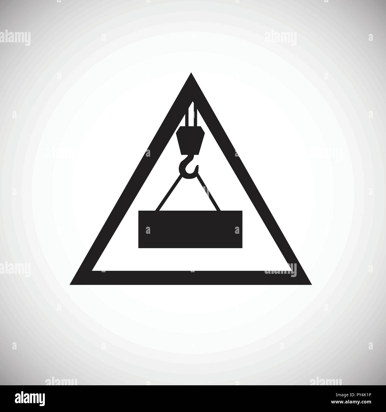 Crane safety sign on white background Stock Vector Image & Art - Alamy
