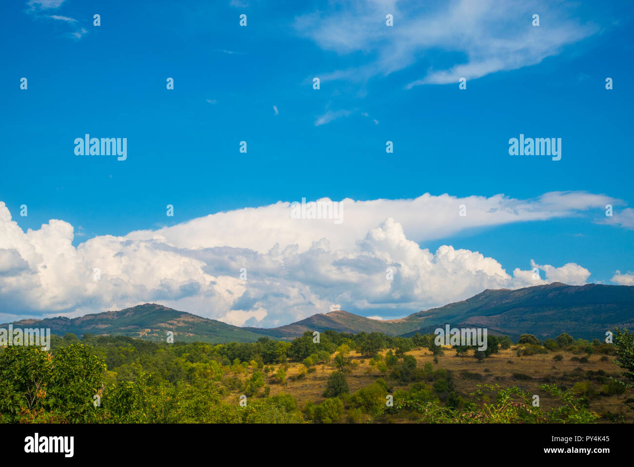 Landscape. Sierra del Rincon Biosphere Reserve, Madrid province, Spain ...