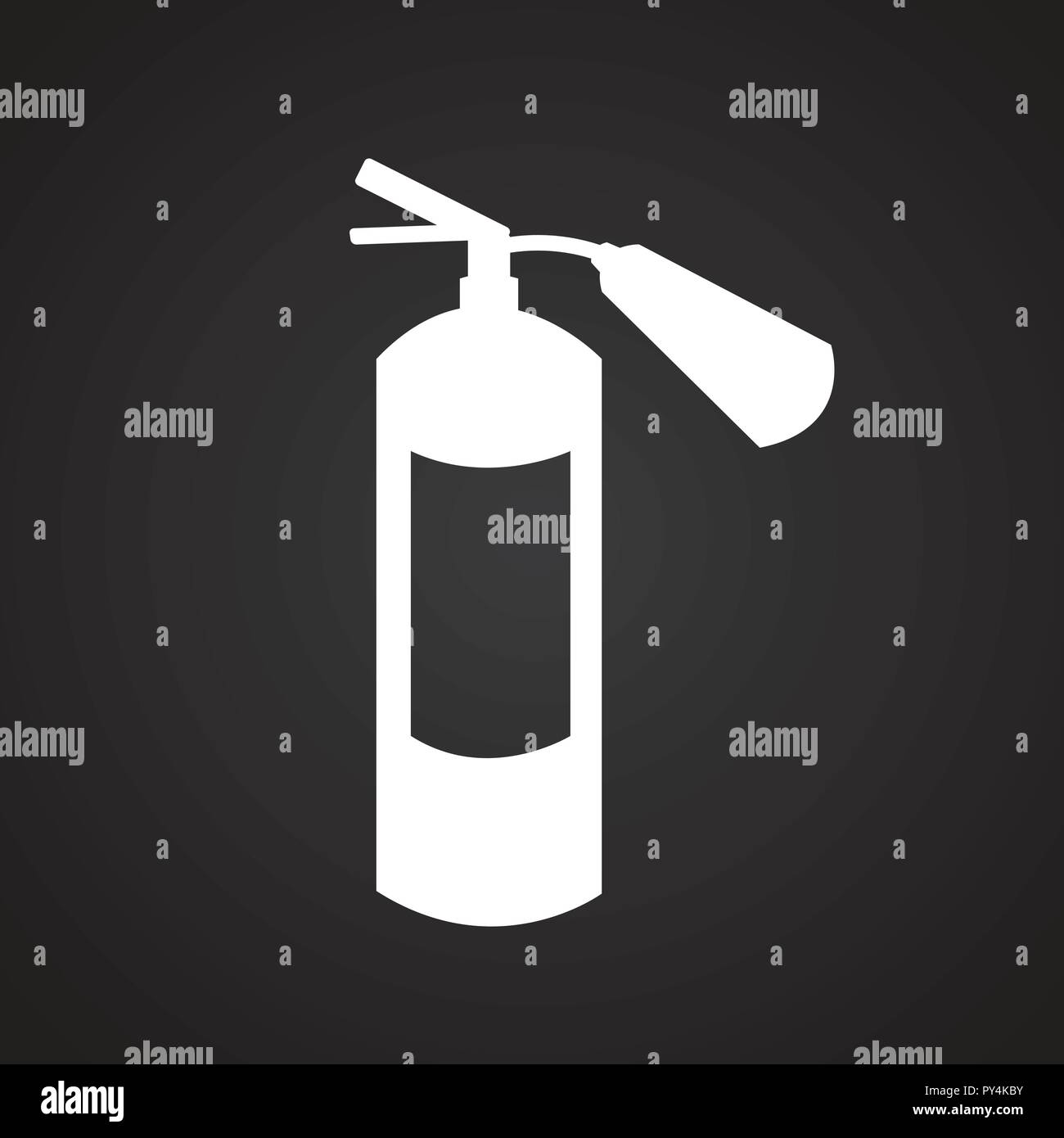 Fire extinguisher on black background Stock Vector Image & Art - Alamy